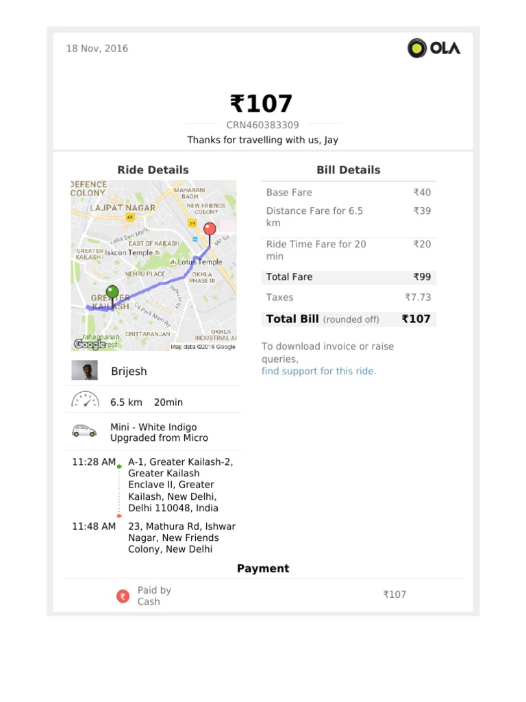 OlaCabs 3 | PDF | Invoice | Government Finances