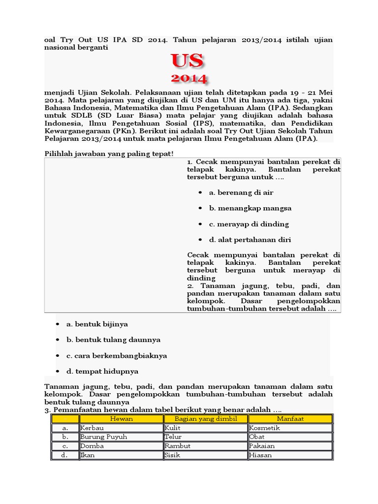 Oal Try Out Us Ipa SD 2014 | PDF