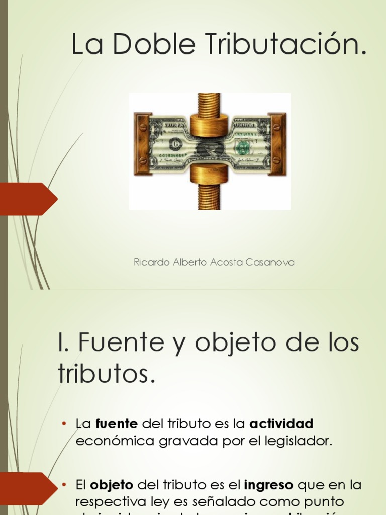 La Doble Tributación | PDF | Impuestos | Esfera pública