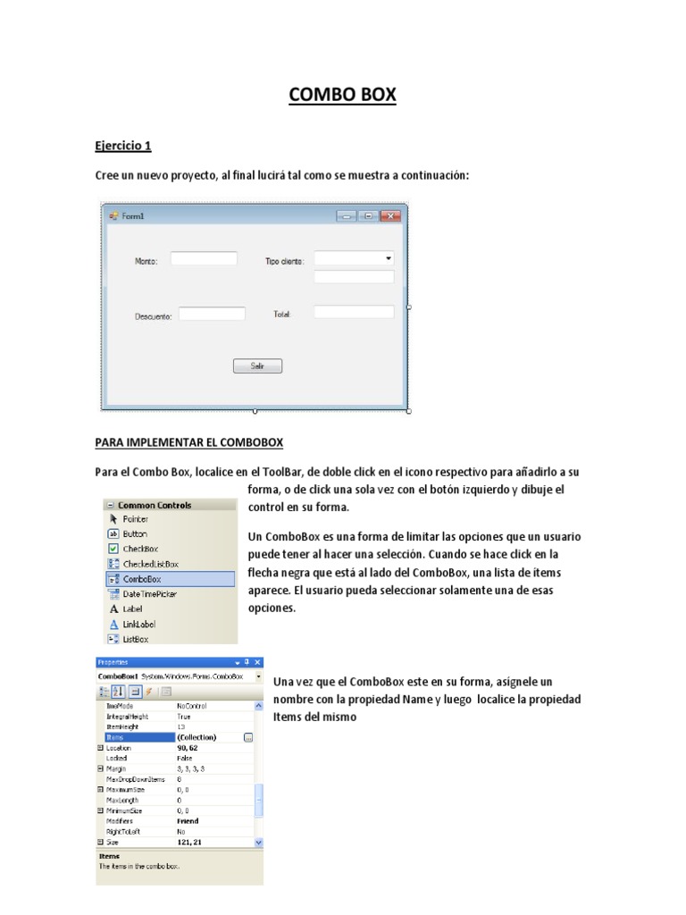 Material 2 Combobox | PDF | Ingeniería de software | Software de la aplicacion
