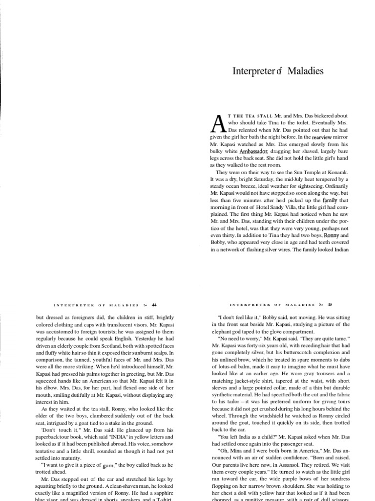 Interpreter of Maladies | PDF
