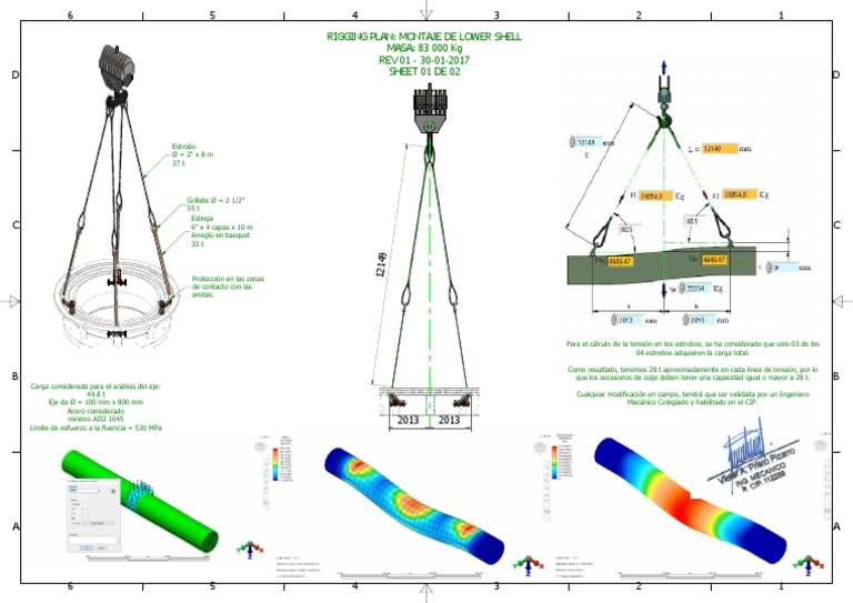 001 Rigging Plan - Montaje de Lower Shell - Sheet 02 de 02 - Rev 01 ...