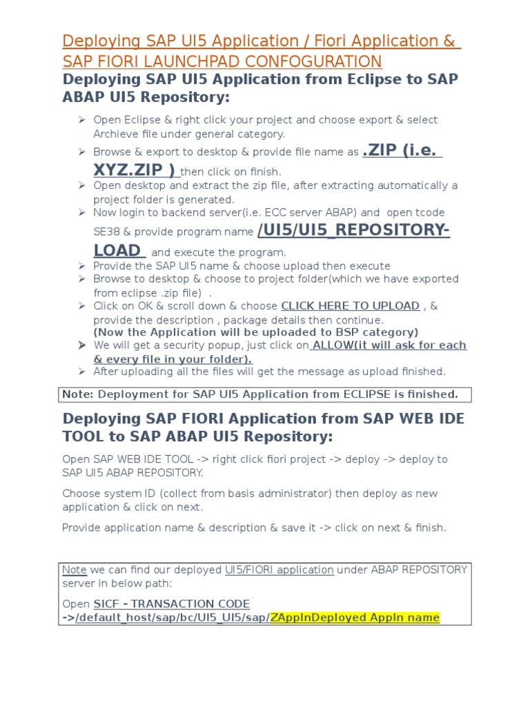Deploying SAP UI5 Application | PDF | Eclipse (Software) | Application Software