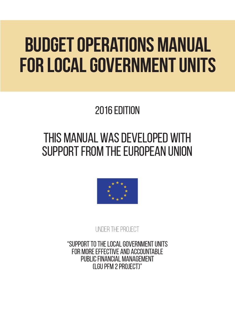 BOM Manual 2016 Edition FINAL | PDF | Governance | Budget