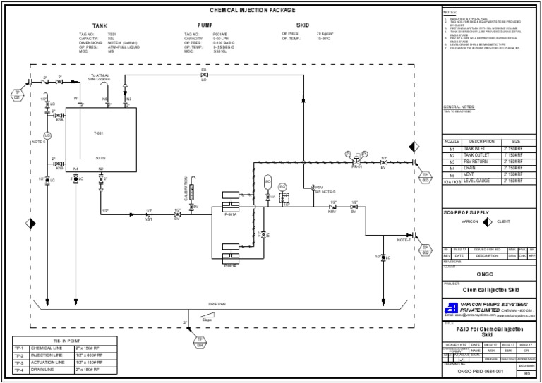 Chemical Injection Skid Drawing