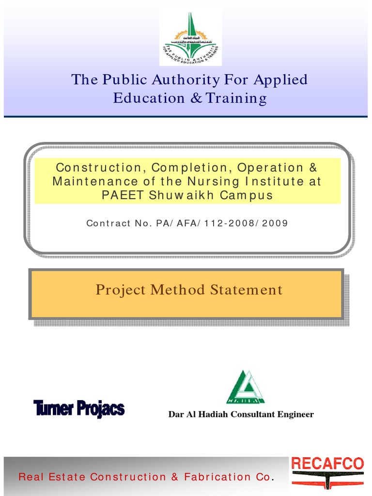Method Statement For A Construction Project PDF | PDF | Concrete ...
