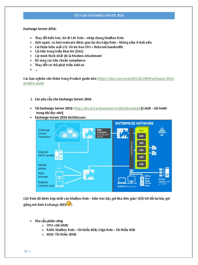 Exchange Server 2016 - LAB | PDF