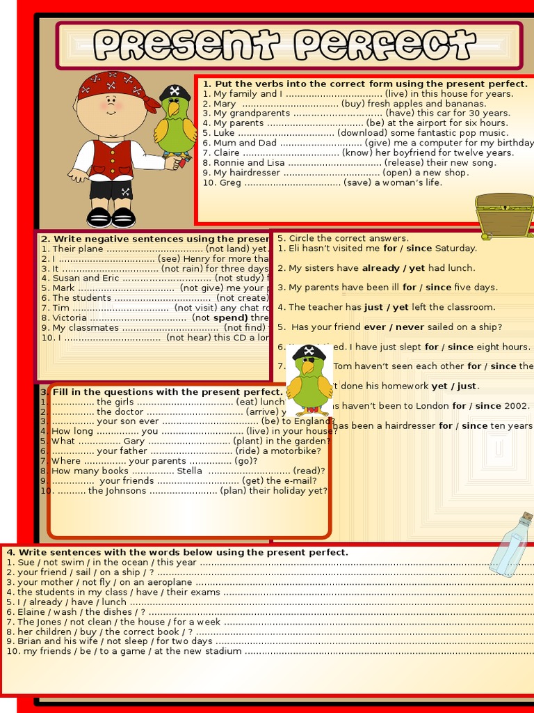Present Perfect Worksheet | PDF