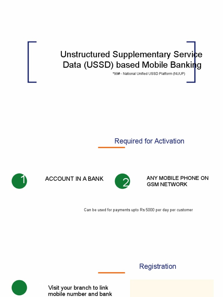 USSD Mobile Banking Activation Guide | PDF | Finance & Money Management ...