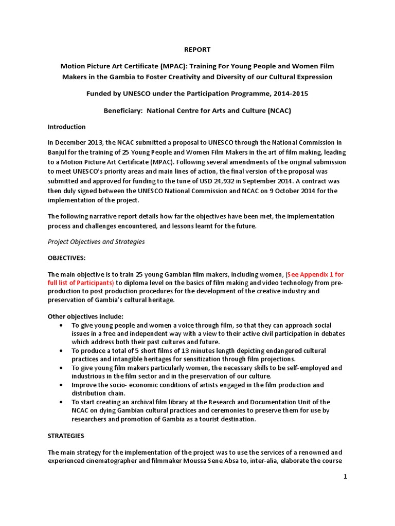 Mpac Report Final | PDF | Filmmaking | Canon Inc.