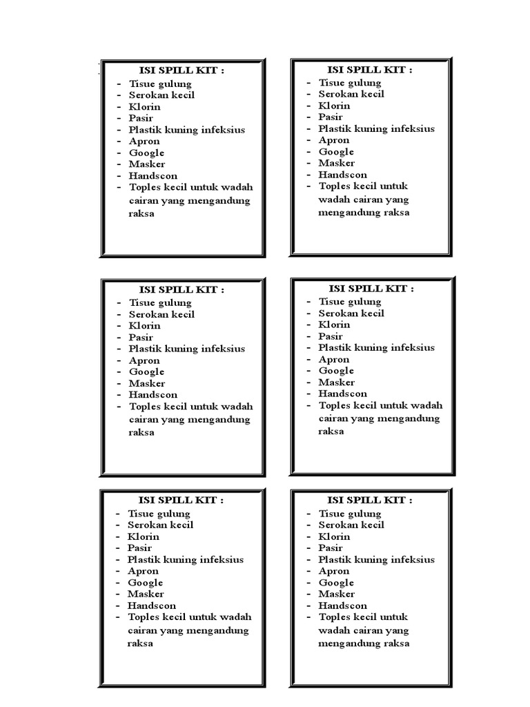 Isi Spill Kit | PDF
