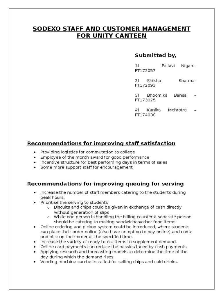 Sodexo Staff Management - Et | PDF