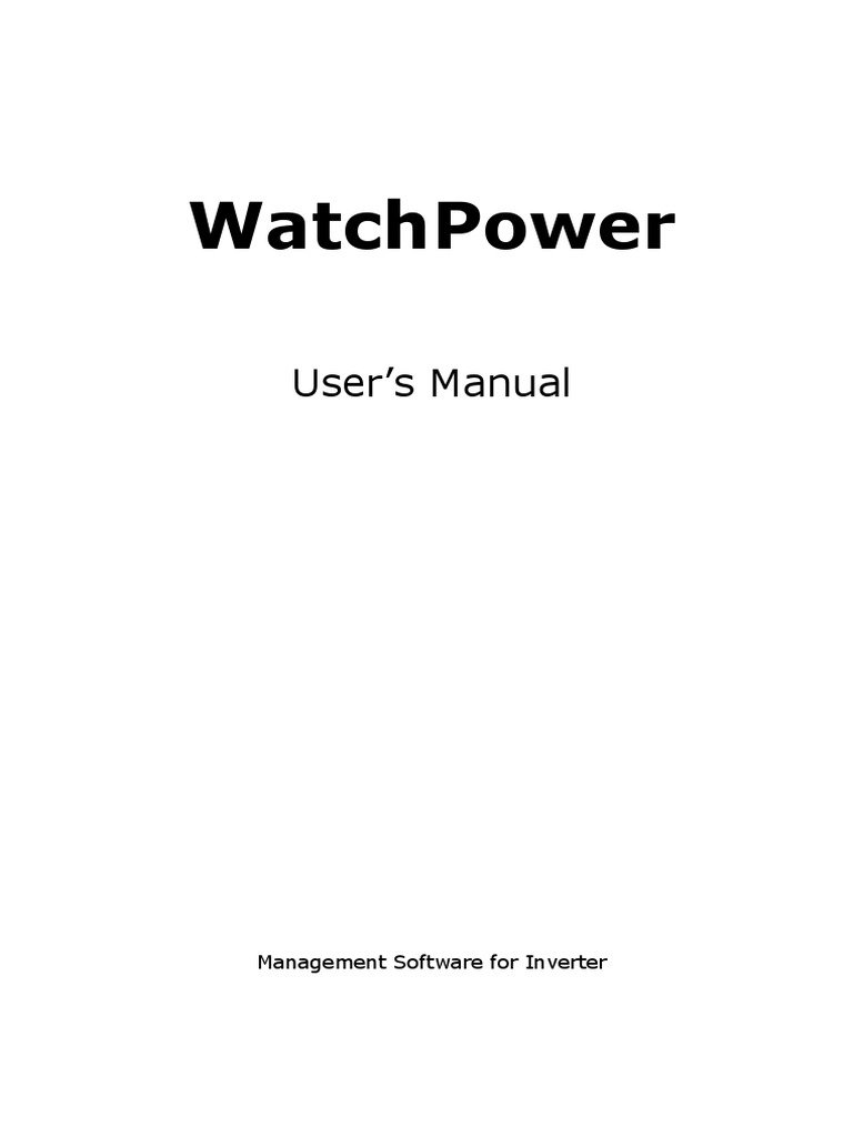 WatchPower User Manual | PDF | Graphical User Interfaces | Linux