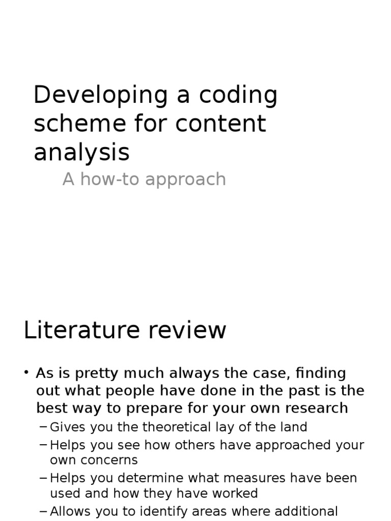 Developing A Coding Scheme | PDF | Statistical Classification | Science