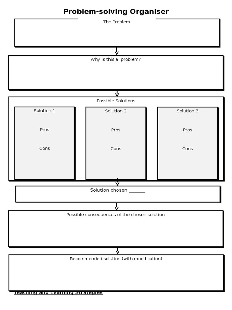 Problem Solving Organiser | PDF