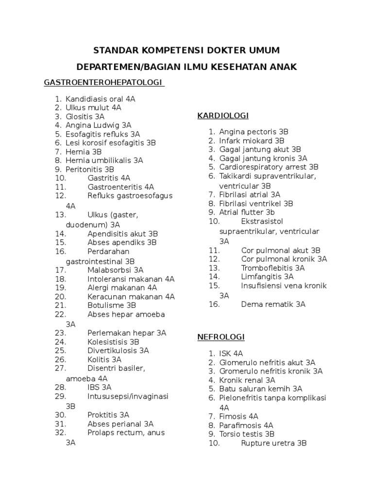 Skdi 3-4 Pediatri - Per Bagian | PDF
