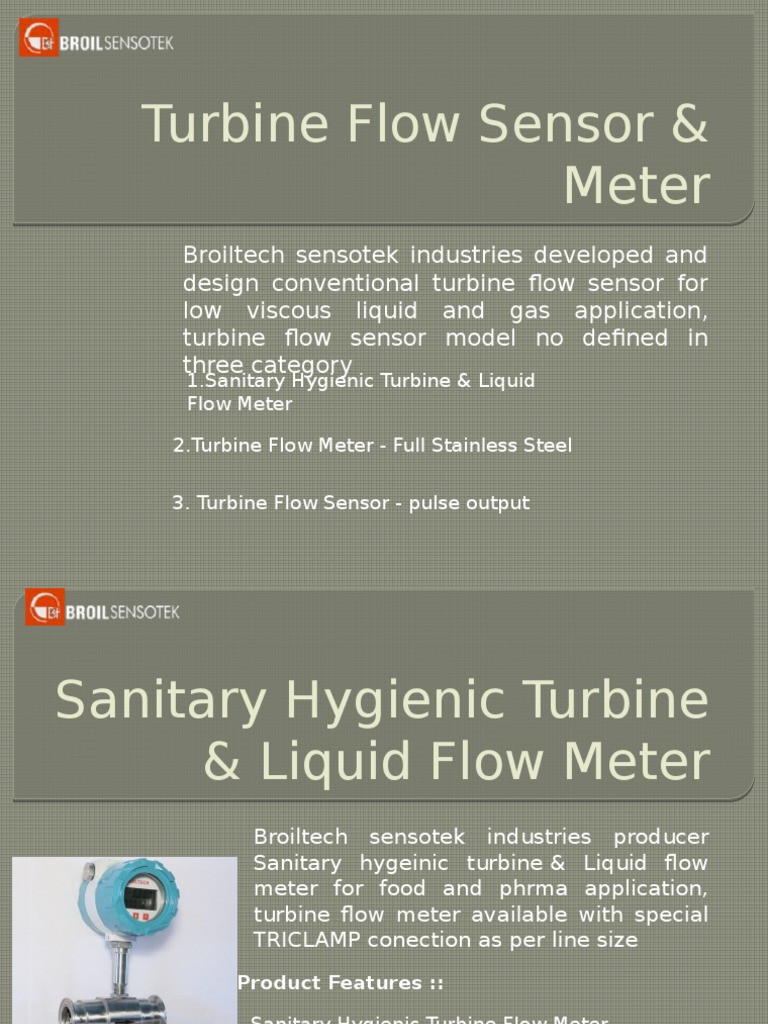 Turbine Flow Sensor & Meter | PDF | Flow Measurement | Turbine