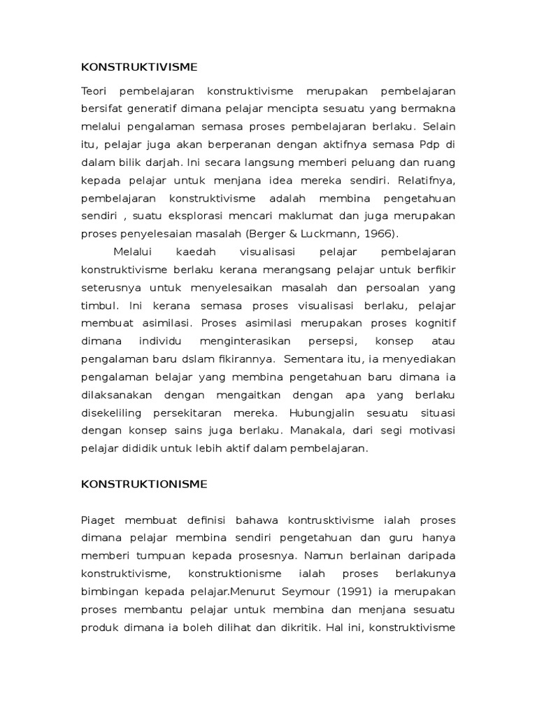KONSTRUKTIVISME | PDF