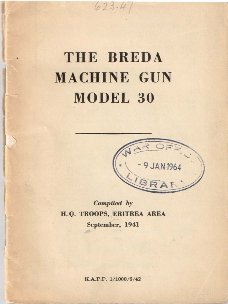 Breda Model 30 Manual PDF | PDF