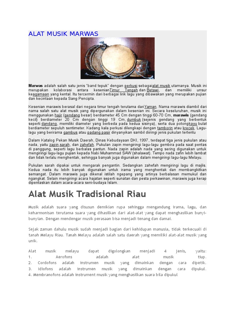 Alat Musik Marwas | PDF
