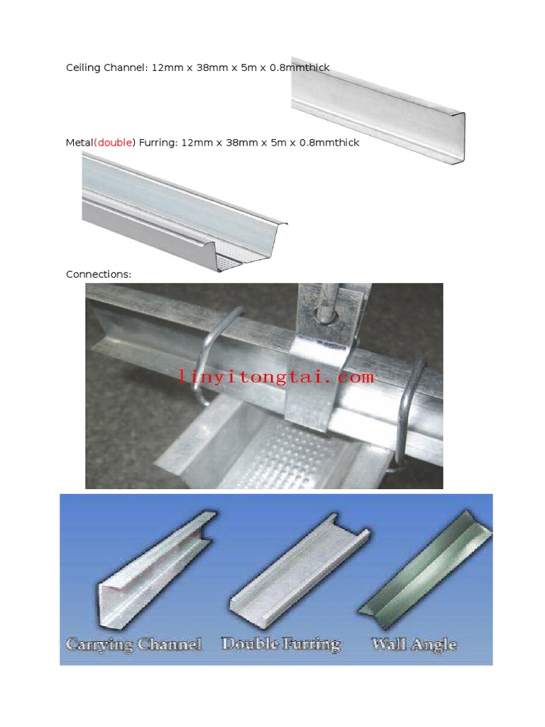 (Double: Ceiling Channel: 12mm X 38mm X 5m X 0.8mmthick | PDF