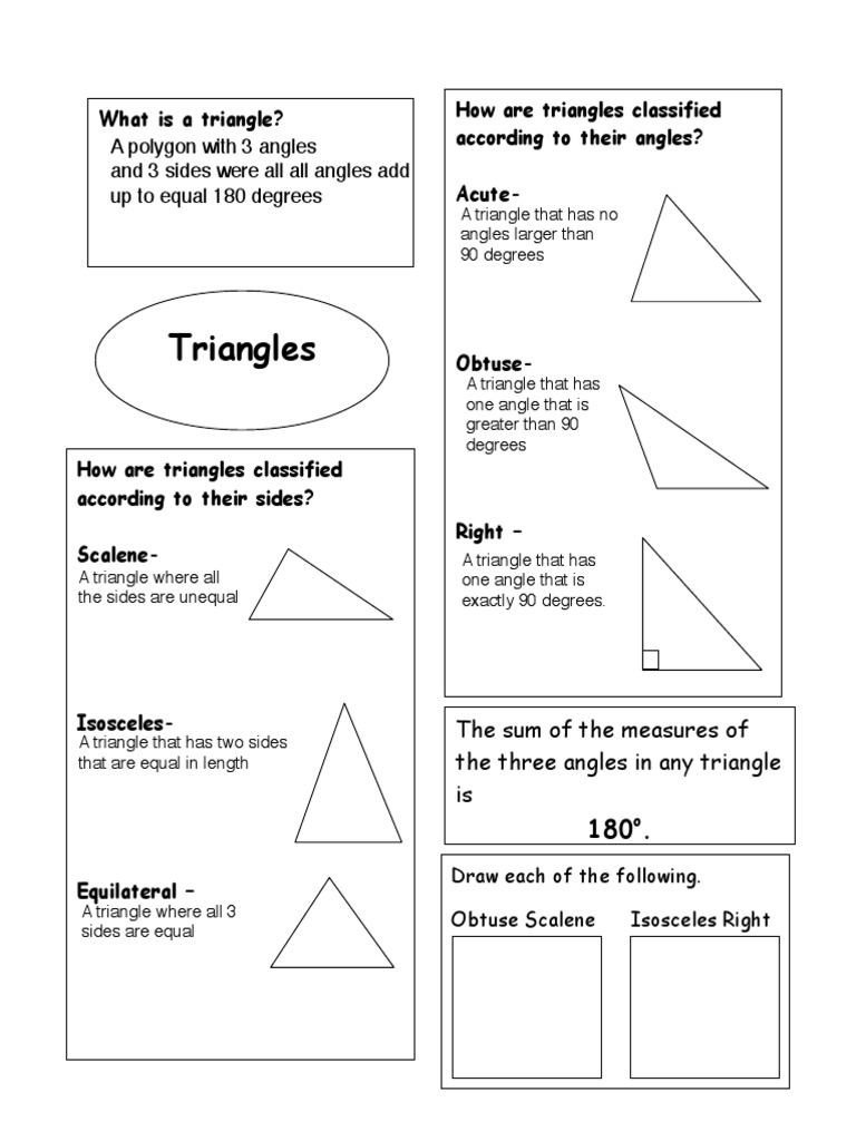 Triangle Types and Properties Explained | PDF | Teaching Methods ...