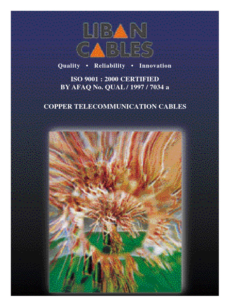 Types of Copper Telephone Cables | PDF | Cable | Wire