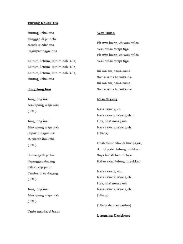 Lirik Lagu Rakyat | PDF