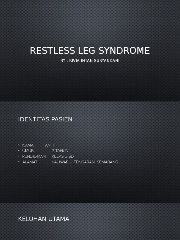 Restless Leg Syndrome | PDF