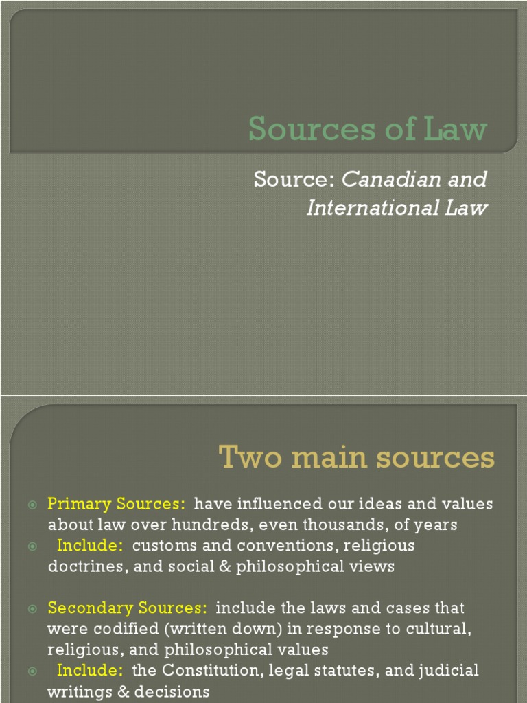 1 Sources of Law | PDF | Burden Of Proof (Law) | Precedent