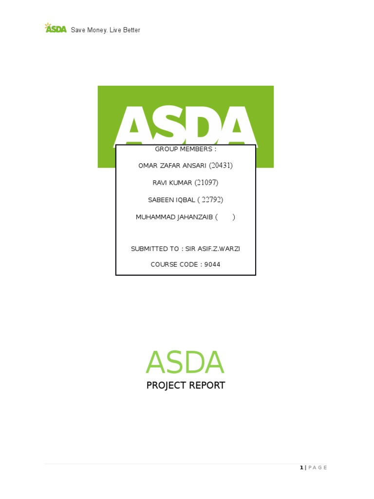 ASDA Final Report | PDF | Walmart | Stakeholder (Corporate)