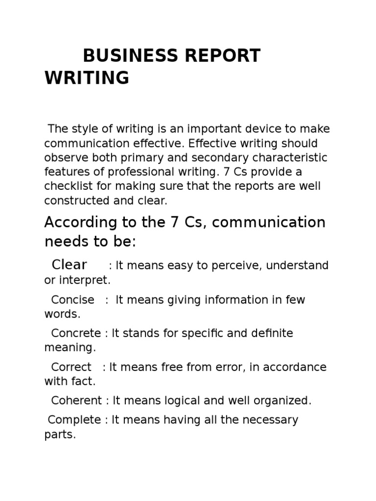 Writing: Business Report | PDF