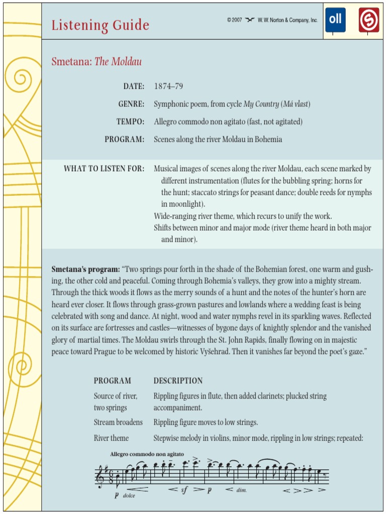 Smetana The Moldau PDF | PDF | Musical Forms | Music Theory
