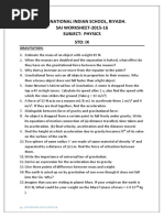 CBSE Class 9 Physics Worksheet - Motion PDF | PDF | Acceleration | Velocity