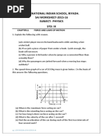 Class 9 Science Motion MCQs & Answers | PDF | Acceleration | Velocity