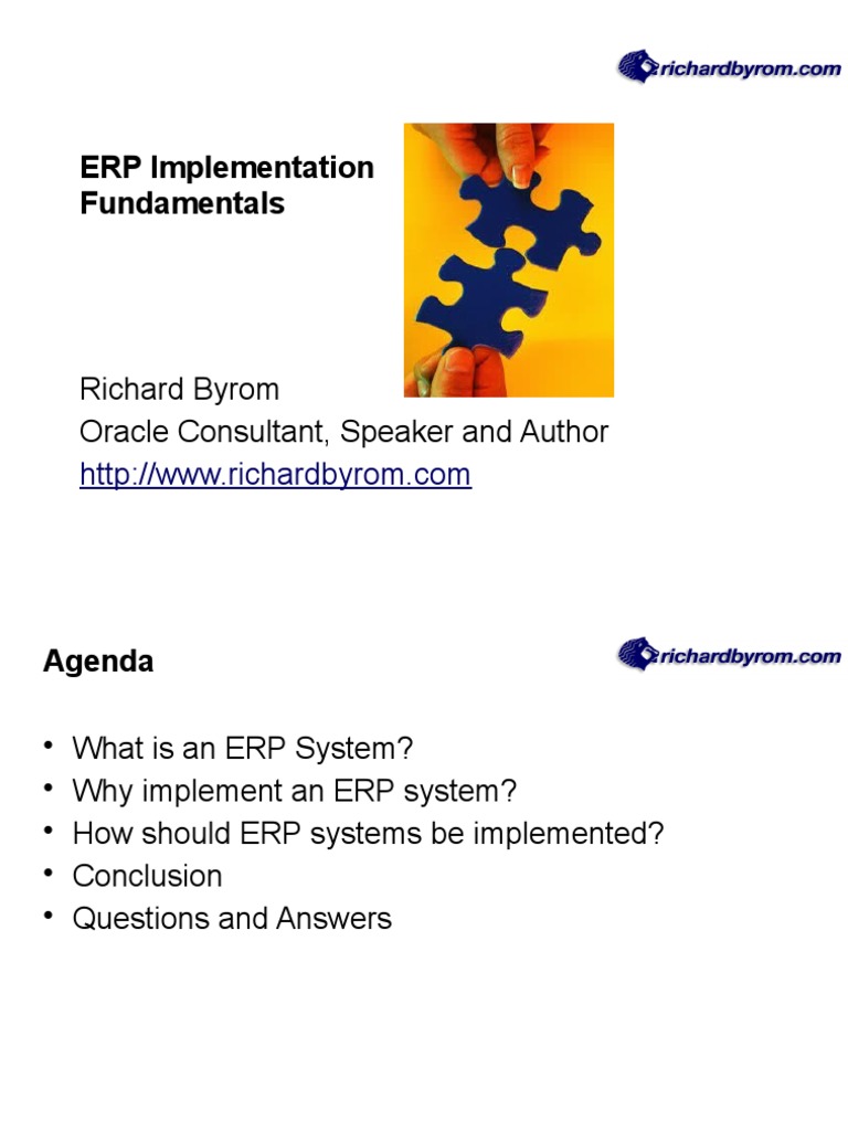 ERP Fundamentals | PDF | Enterprise Resource Planning | Business Process