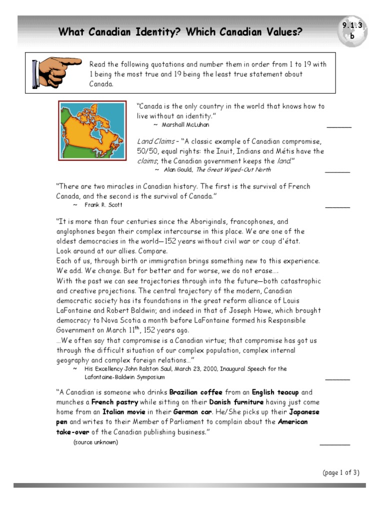 Canadian Identity Through Quotations | PDF