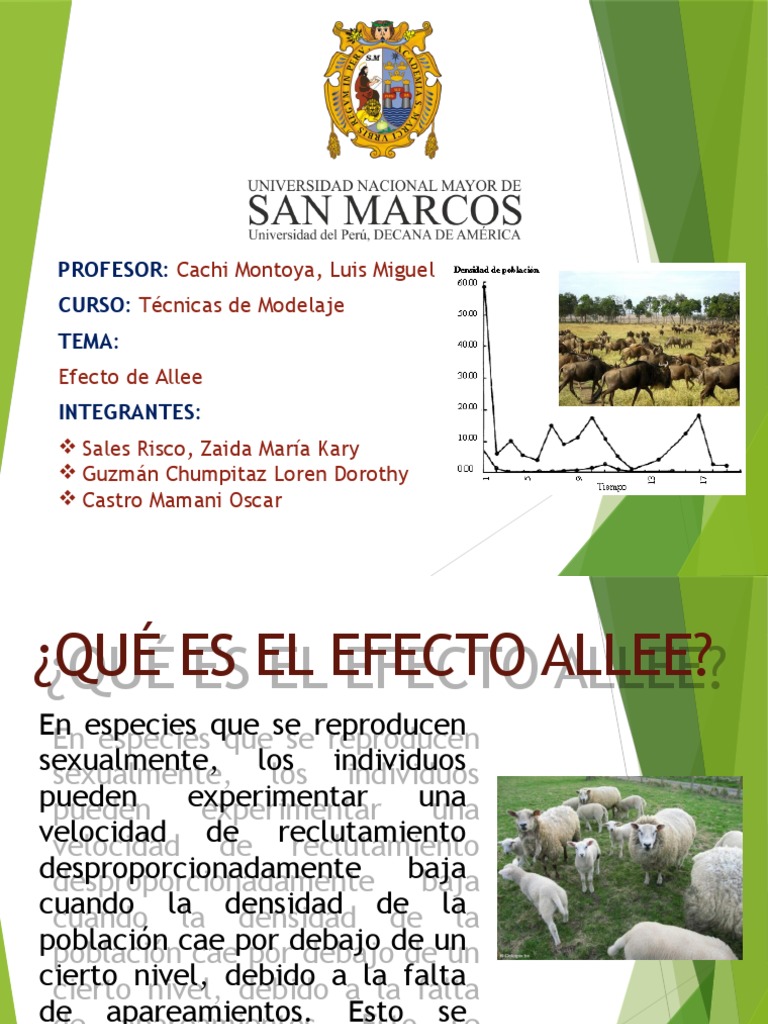 Efecto Allee: Un análisis de la dinámica poblacional bajo condiciones de baja densidad | PDF ...