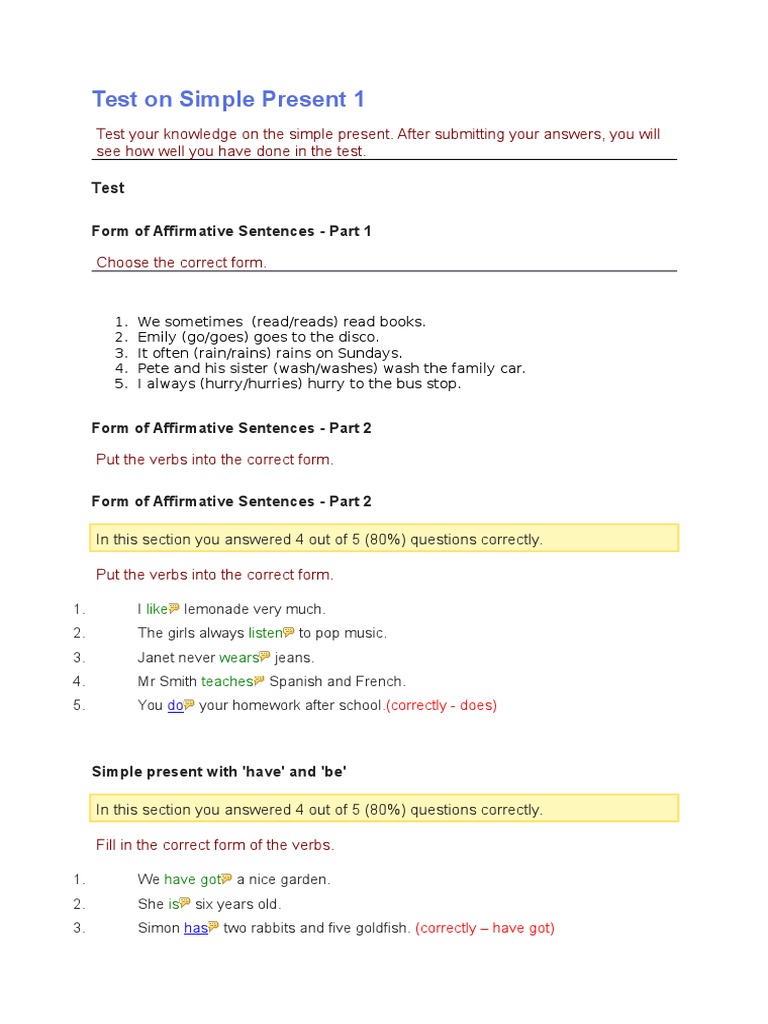 Test Level 1 English | PDF | Linguistics | Syntax