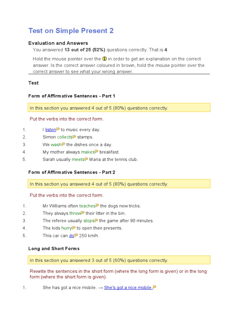 Test Level 2 English | PDF | Syntax | Linguistics