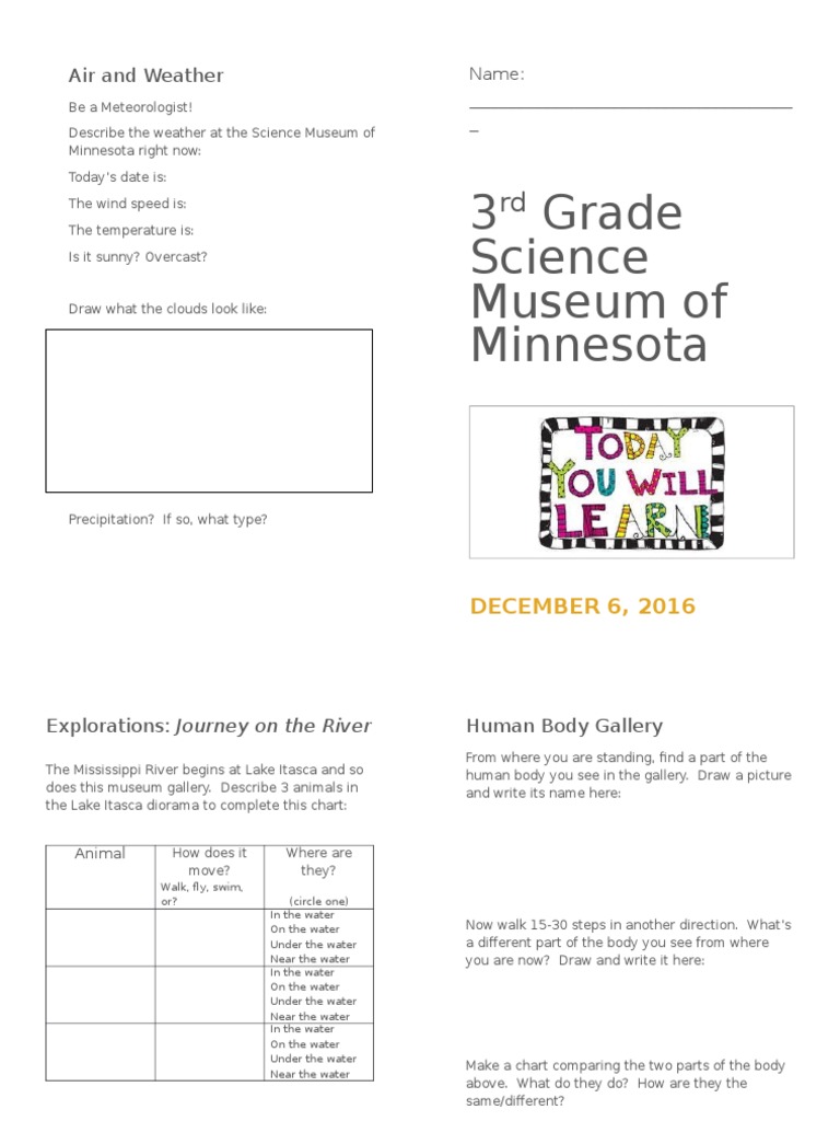 3 Grade Science Museum of Minnesota: Air and Weather | PDF | Weather ...