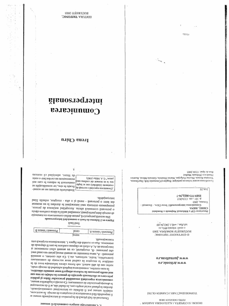 Irena Chiru - Comunicarea Interpersonala | PDF