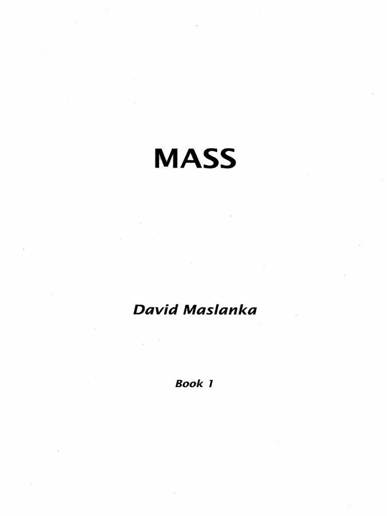 Mass Book 1 Perusal | PDF