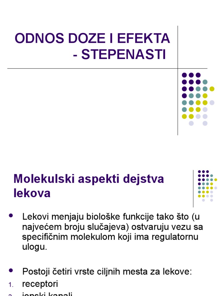 Vezba 3. Odnos Doze I Efekta - Stupnjeviti | PDF