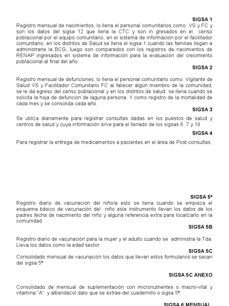 SIGSAS | PDF | Salud pública | Ciencias de la Salud