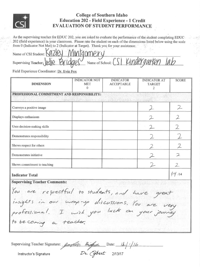 2/13/17 Instructor's Signature | PDF