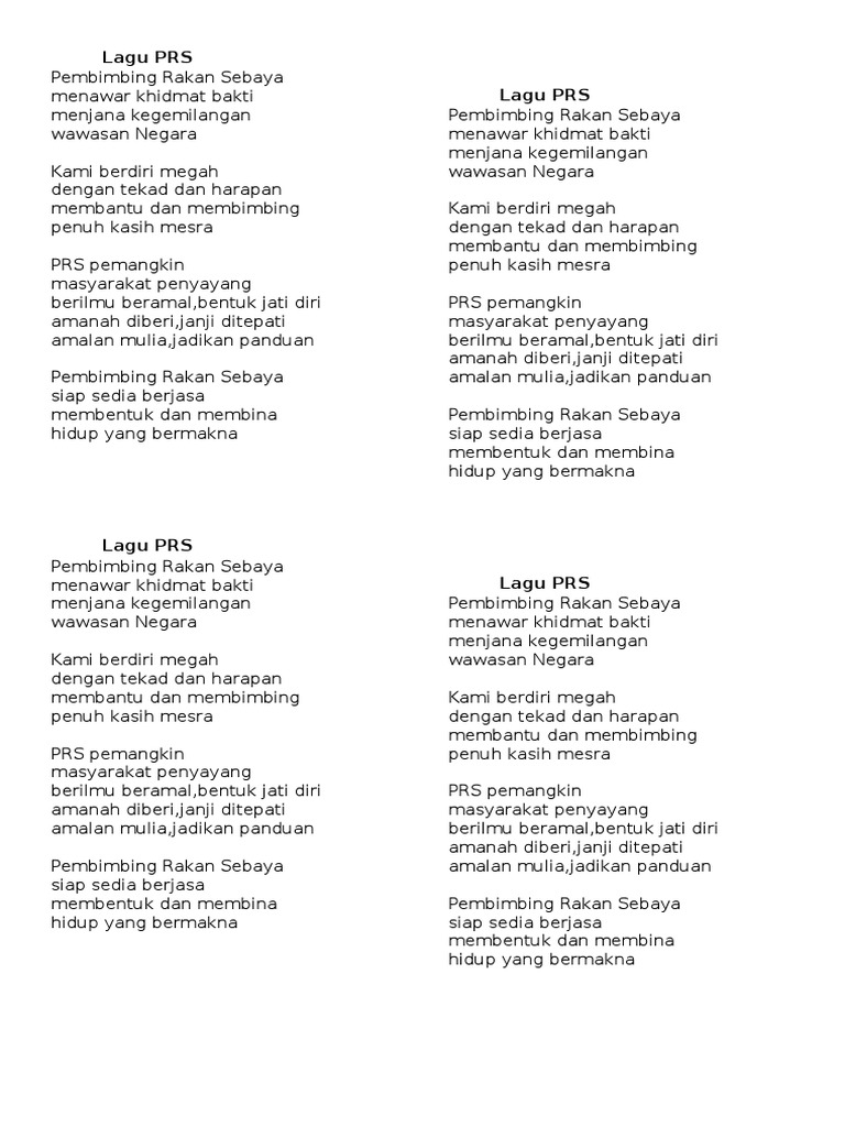 Lirik Lagu PRS | PDF