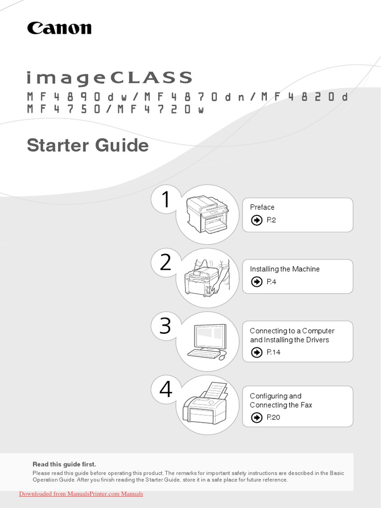 Canon ImageCLASS MF4820d | PDF | Ip Address | Local Area Network