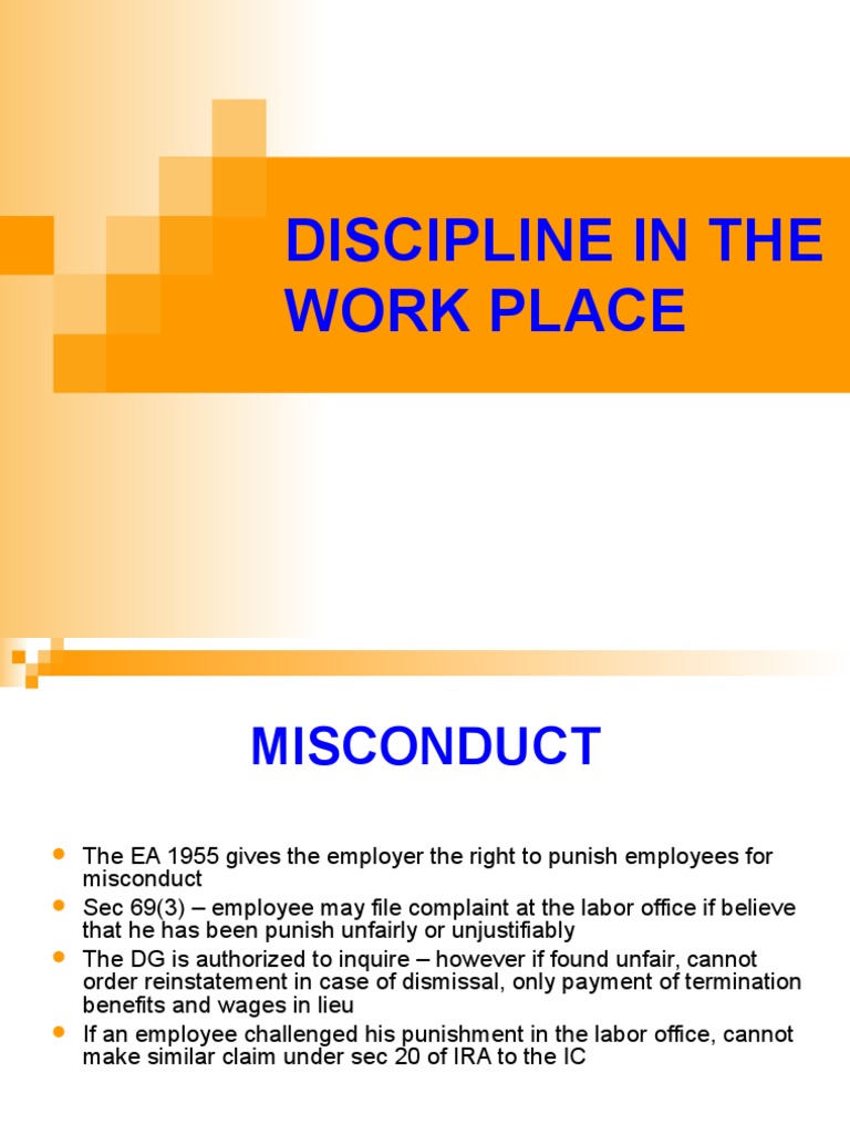 Workplace Discipline and Misconduct Guide | PDF | Employment | Misconduct