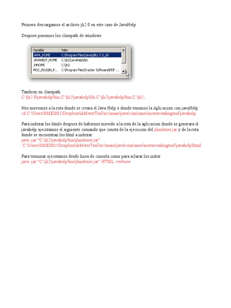 JavaHelp Ejemplo | PDF | Software de Microsoft | Software del sistema